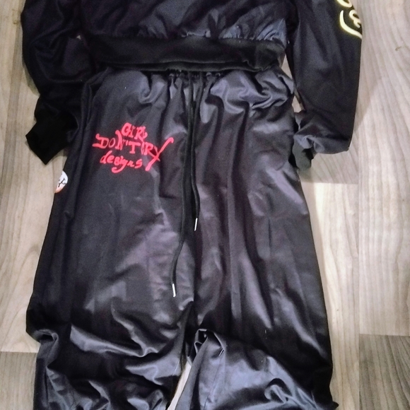 Ed Hardy | Pants & Jumpsuits | Ed Hardy Black Jumpsuit With Red Accents ...